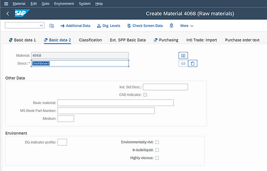 how to create material master record in sap mm