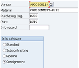 Vendor Consignment Process in SAP MM