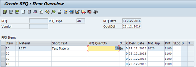 Sap Mm Request For Quotation