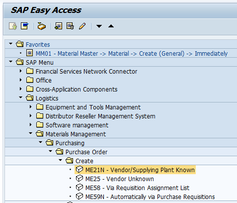 SAP MM Purchase Order