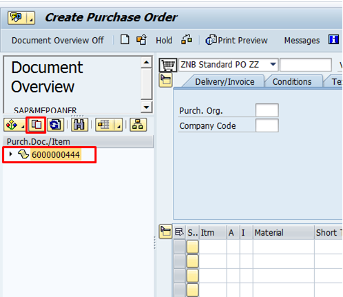 SAP MM Purchase Order
