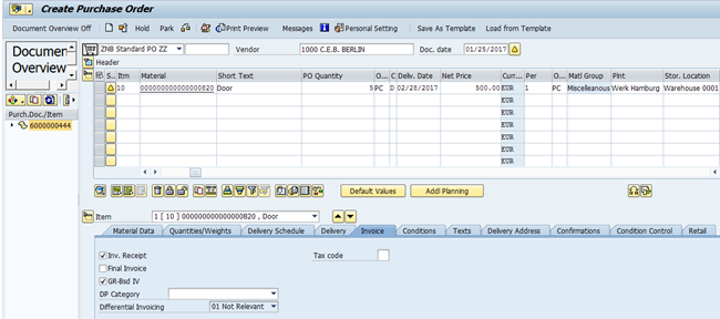 SAP MM Purchase Order