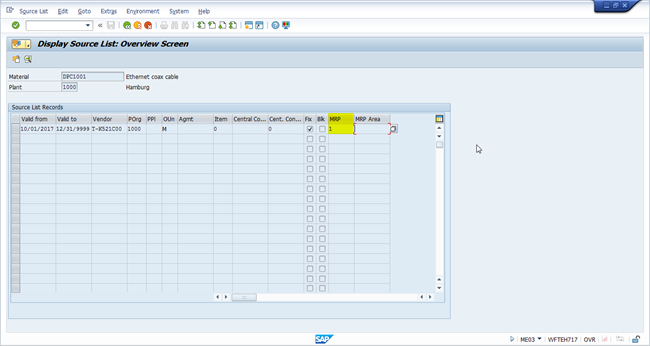 Source List in SAP MM