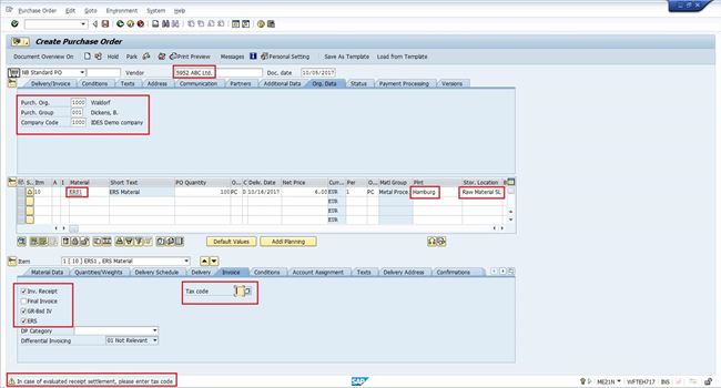 Evaluated Receipt Settlement in SAP MM Evaluated Receipt Settlement in SAP MM