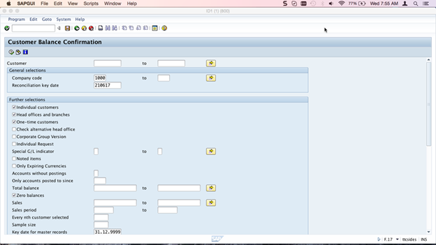 Balance Confirmation in SAP FICO
