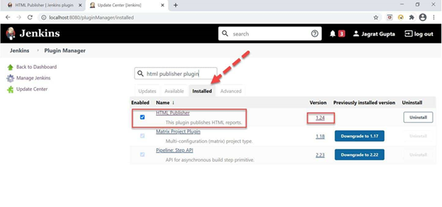 Manage Plugins in Jenkins